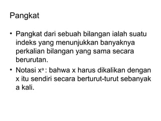math04-pangkat-akar-dan-logaritma.ppt bahan ajar | PPT