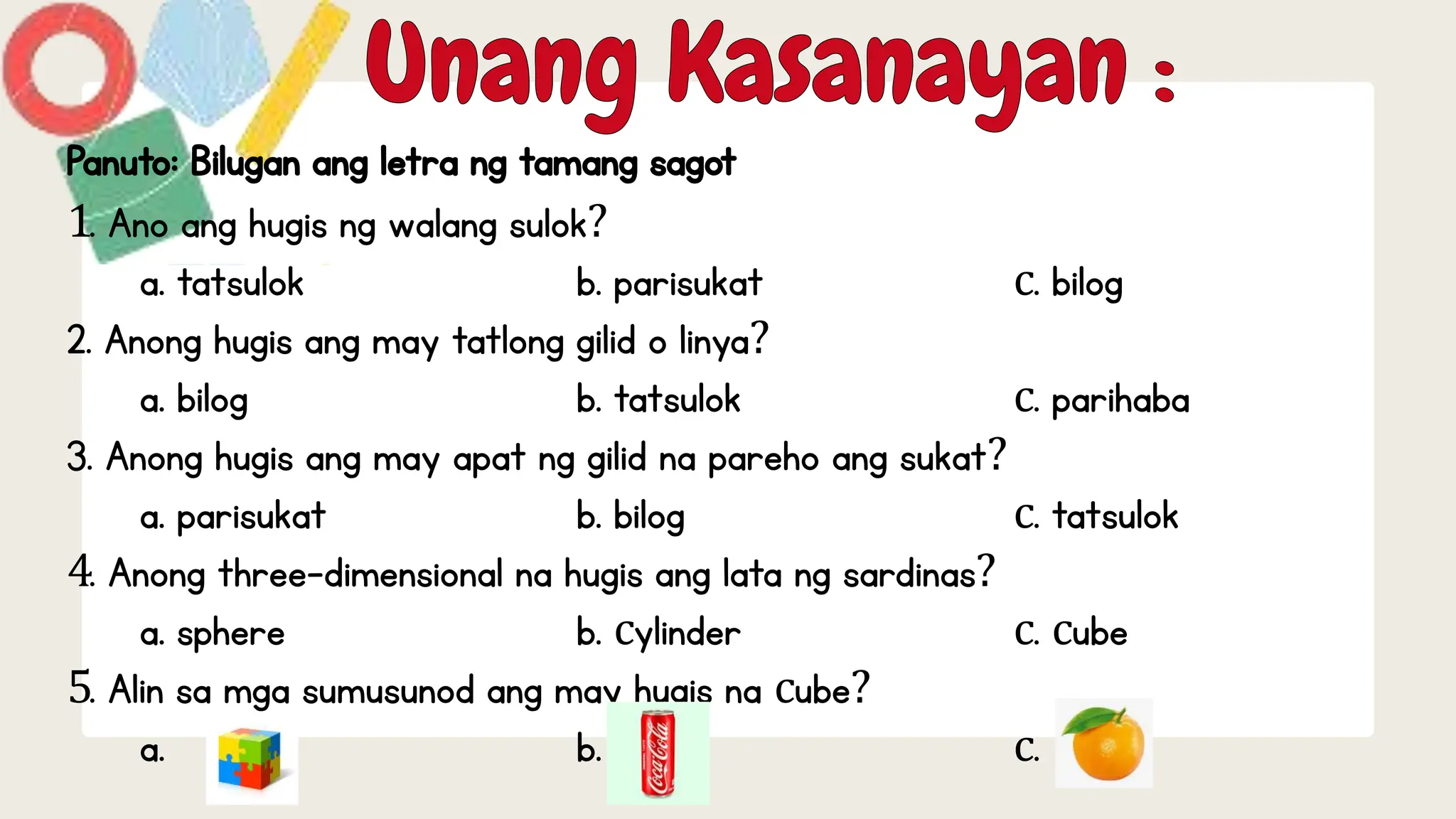 Math 1- 2 Dimensional and 3 Dimensional Shapes | PPTX