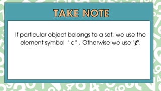 Basic Idea of Sets and How do we write a set | PPTX