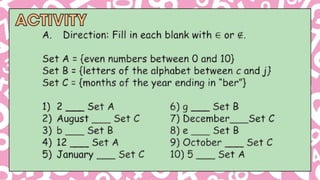 Basic Idea of Sets and How do we write a set | PPT