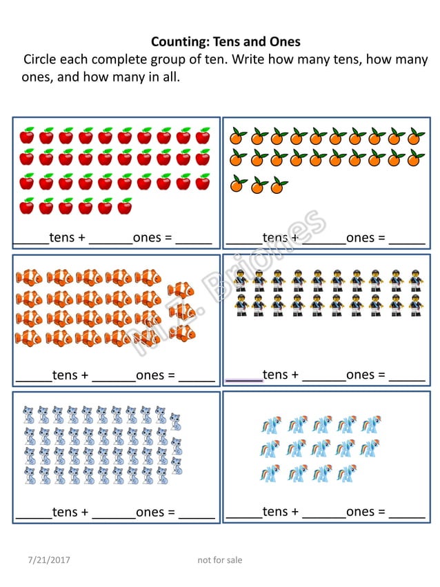 Math1 counting tens and ones | PDF