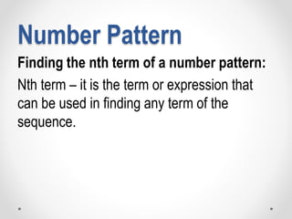 Mathematics 10 - Lesson 1: Number Pattern | PPT