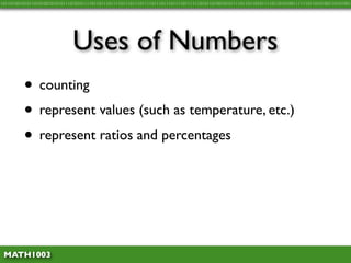 Math1003 1.1 - Sets of Numbers | PDF