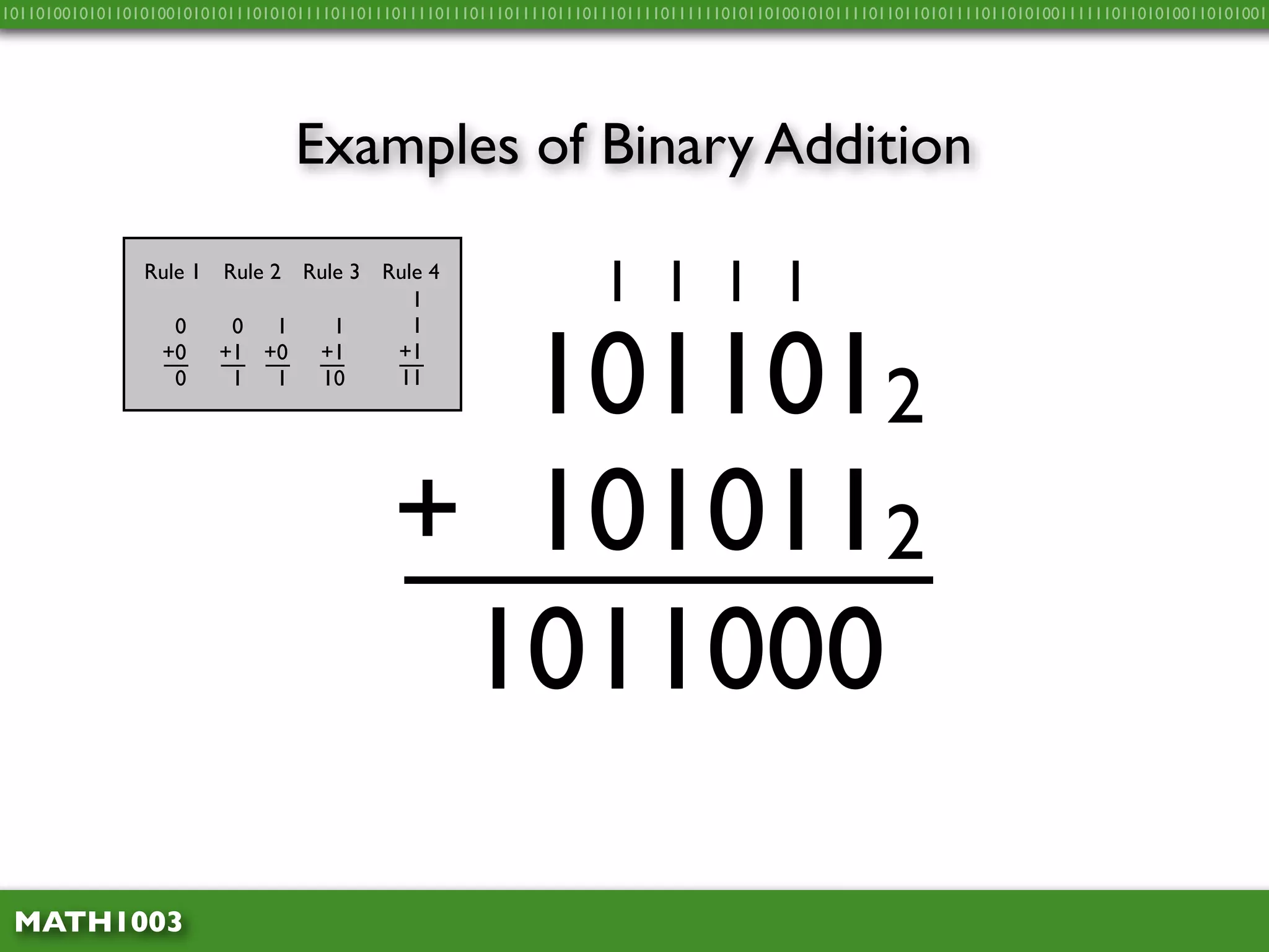 Math1003 112 Binary Addition Ppt