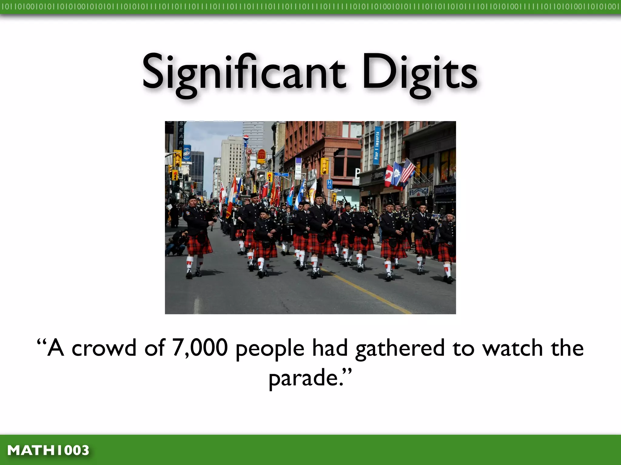 Math1003 1.13 - Significant Digits, Accuracy, Precision | PPT