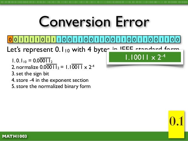Math1003 117 Truncation Rounding Overflow And Conversion Error