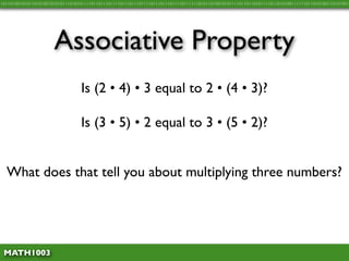 Math1003 1.2 - Properties of Numbers | PPT