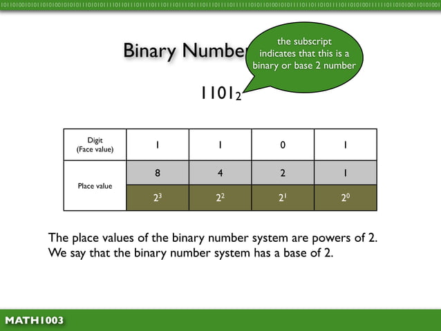 Math1003 1.6 - Binary Number System | PDF | Computing | Technology ...