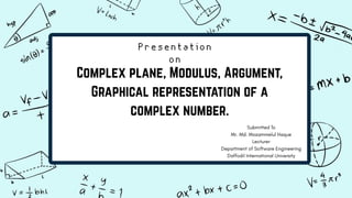 Presentation on Complex Number, Argument, Modulus, Complex Number | PPTX