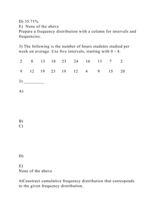 MATH 106 QUIZ 6NAME _____ _________________ Professor Dr. K.docx