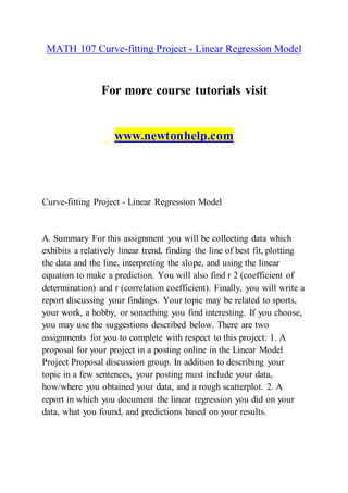 MATH 107 Great Stories /newtonhelp.com