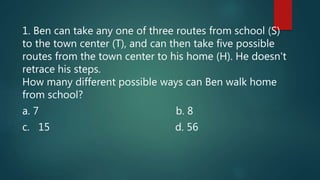 Math 10 fundamental principle of counting | PPTX