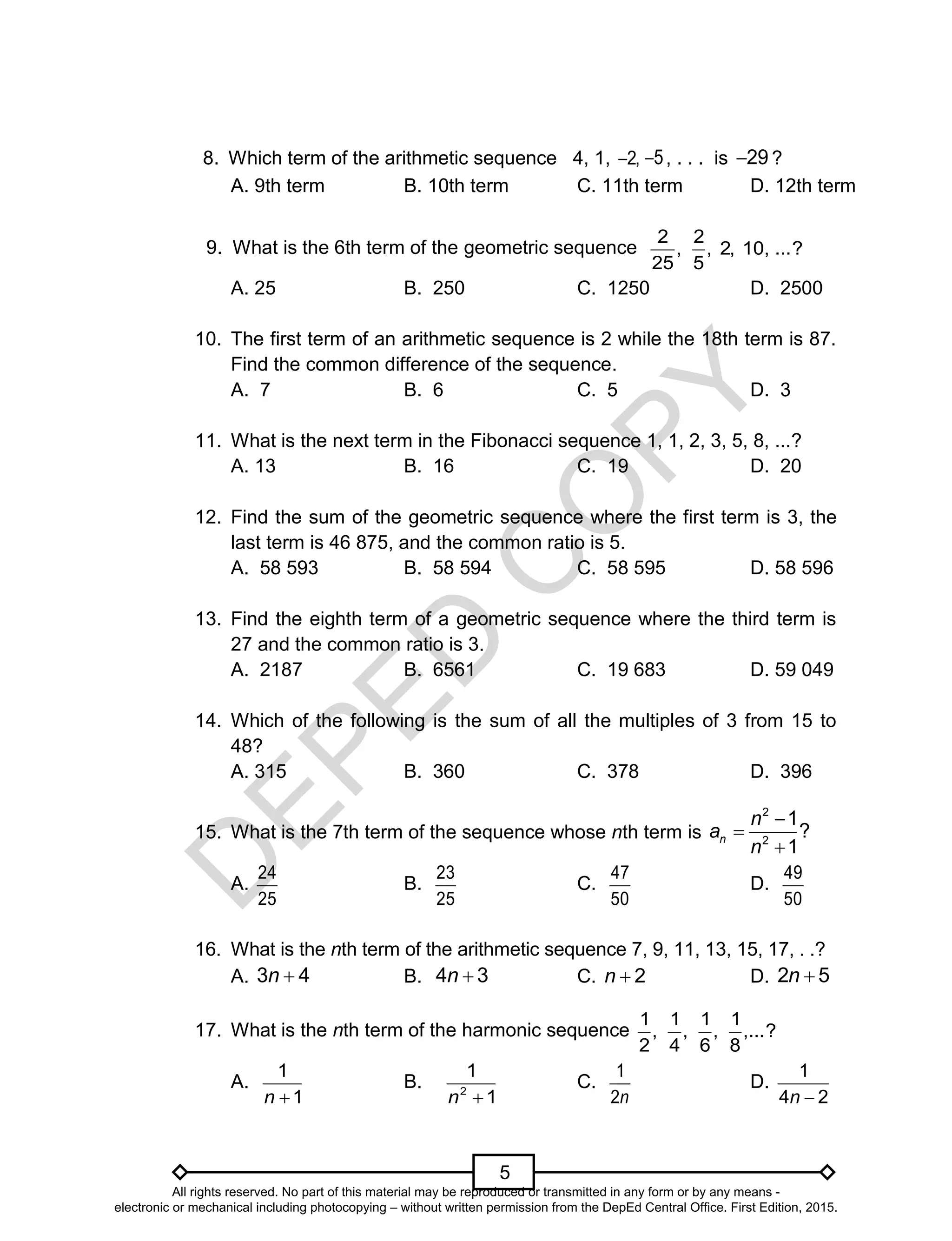 Mathematics 10 Learning Modules Quarter 1 | PDF