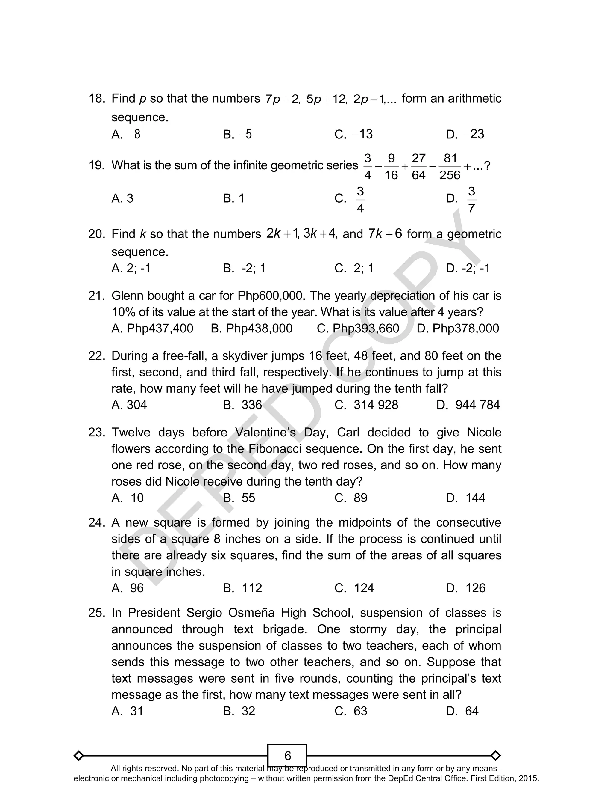 Mathematics 10 Learning Modules Quarter 1 | PDF