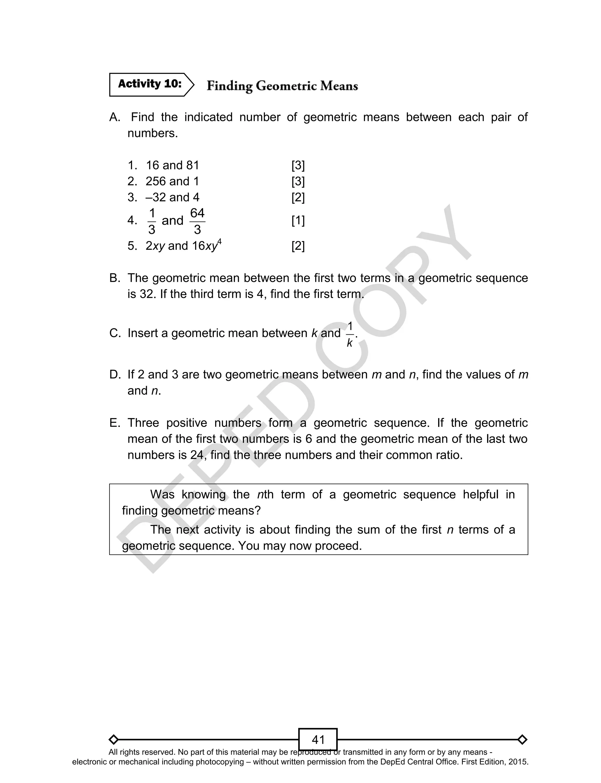 Mathematics 10 Learning Modules Quarter 1 | PDF
