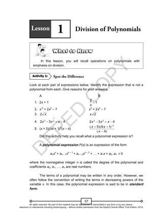 Mathematics 10 Learning Modules Quarter 1 | PDF