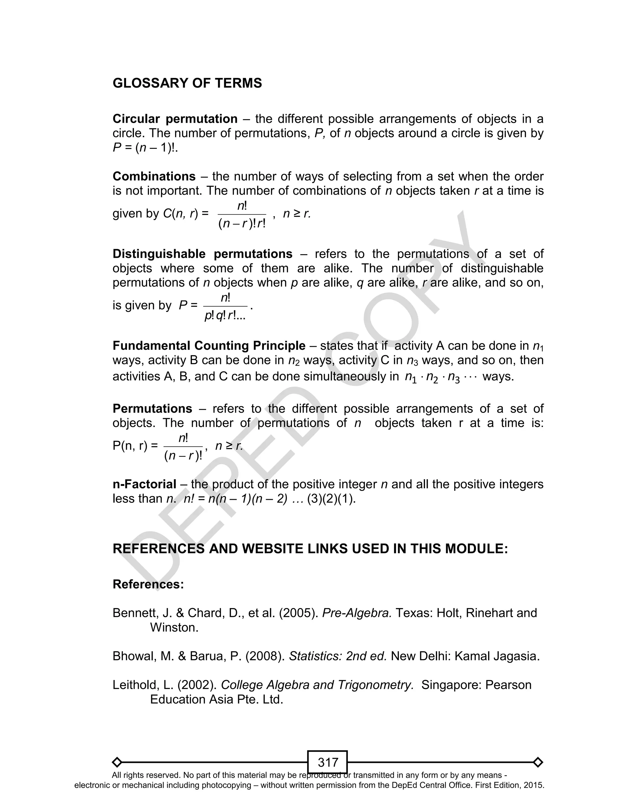 Math learners material grade 10 quarter 3 | PDF