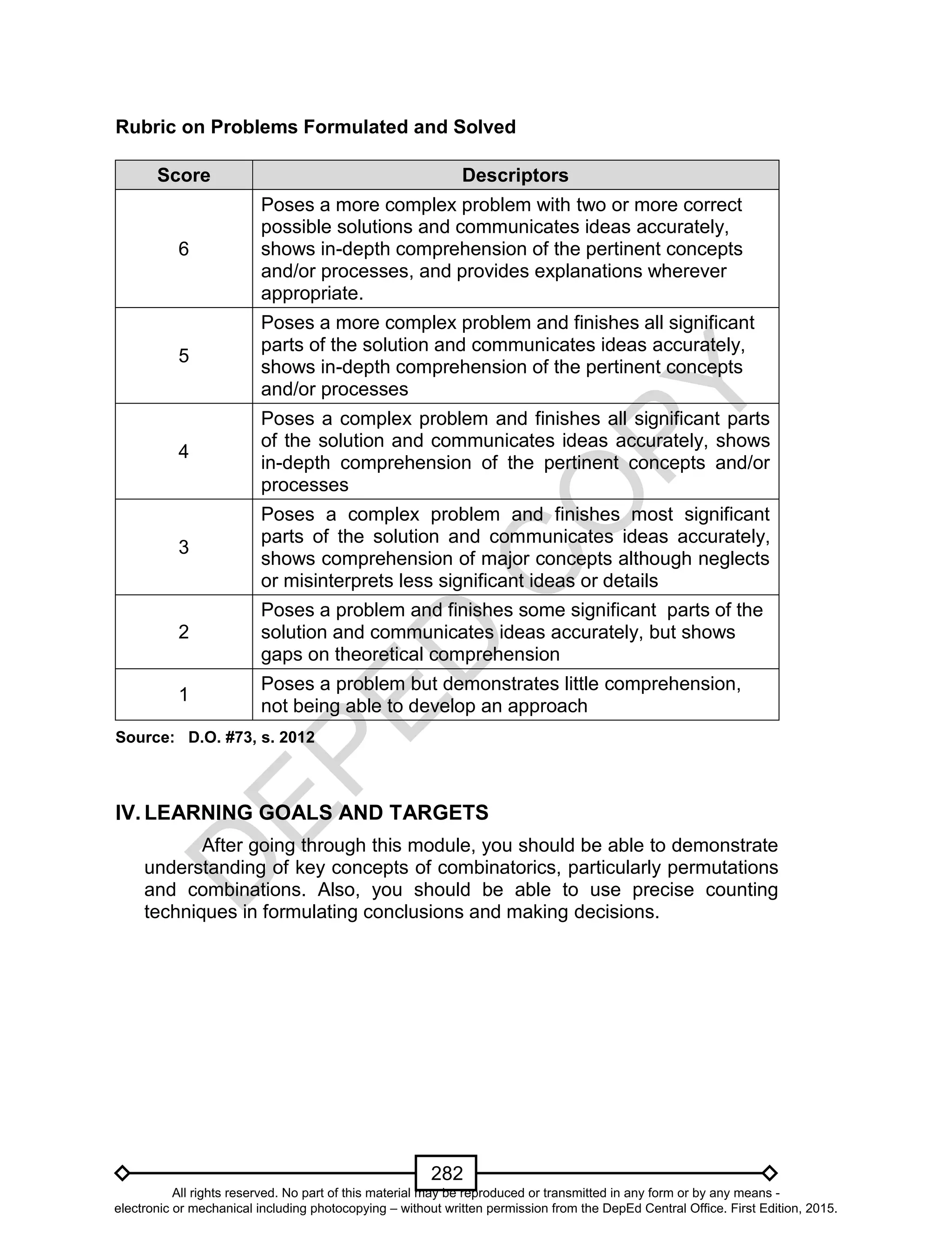 Mathematics 10 Learning Modules Quarter 3 | PDF