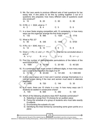 Mathematics 10 Learning Modules Quarter 3 | PDF