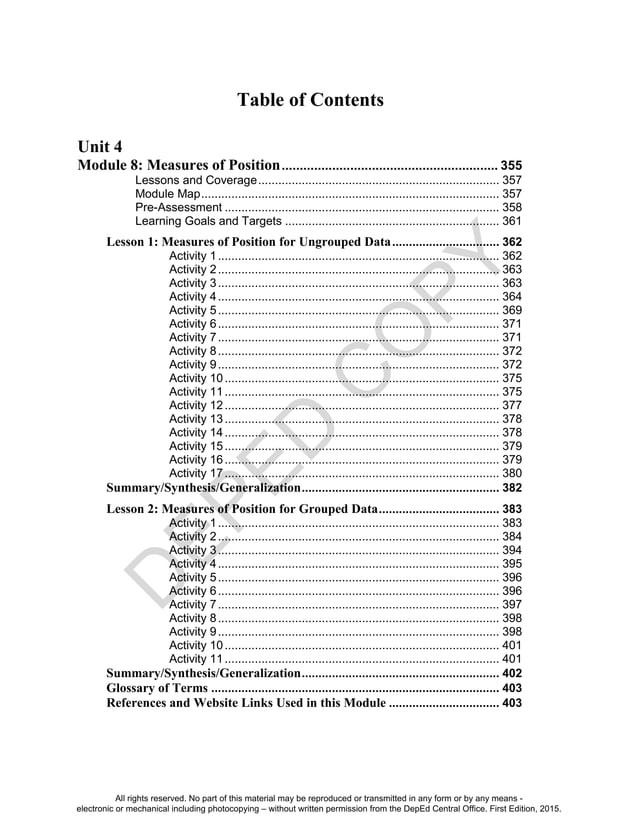 Mathematics 10 Learning Modules Quarter 4 | PDF