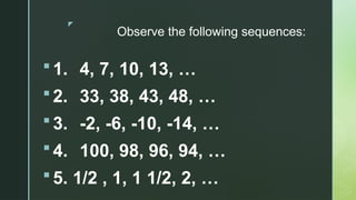 Mathematics 10 Quarter 1 : Arithmetic Sequence | PPTX