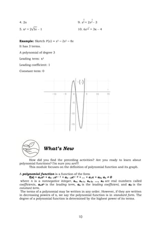 Math10 q2 mod1of8_polynomial function_v2 (1) | PDF