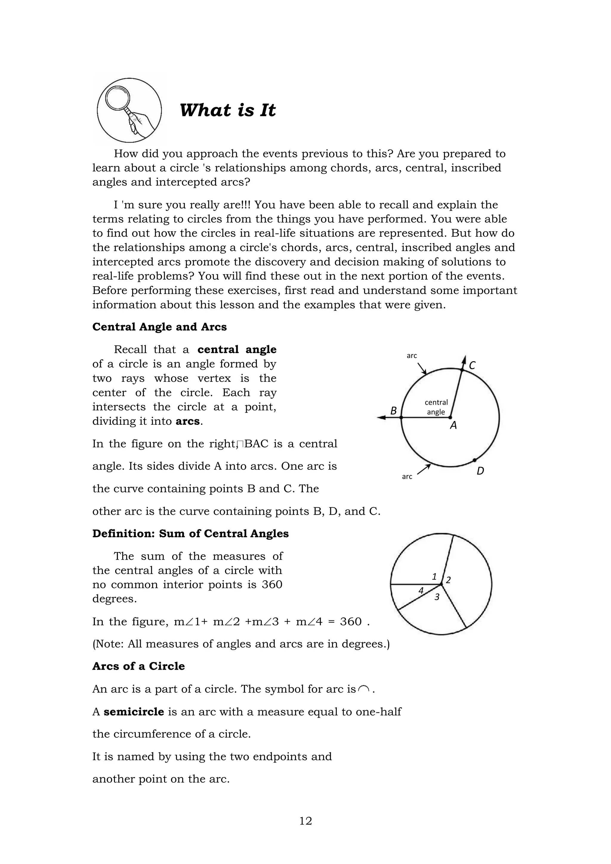 Math10 q2 mod2of8_chords,arcs,central angles and incribe angles of ...