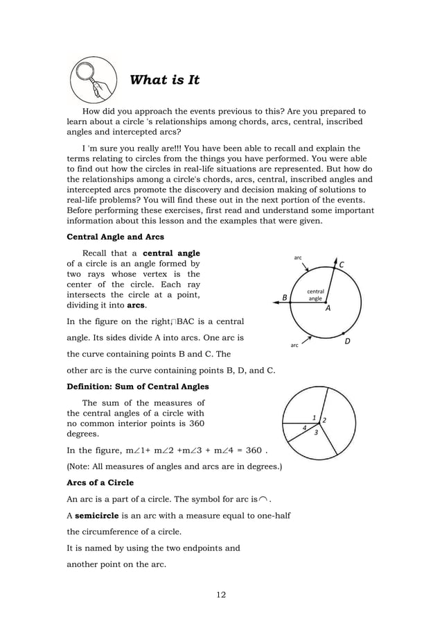 Math10 q2 mod2of8_chords,arcs,central angles and incribe angles of ...