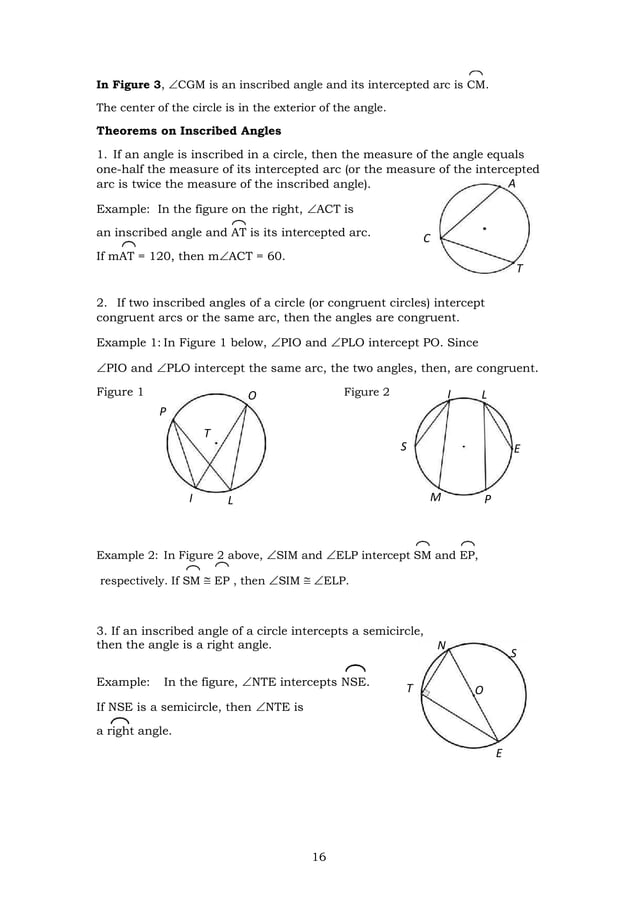 Math10 q2 mod2of8_chords,arcs,central angles and incribe angles of ...