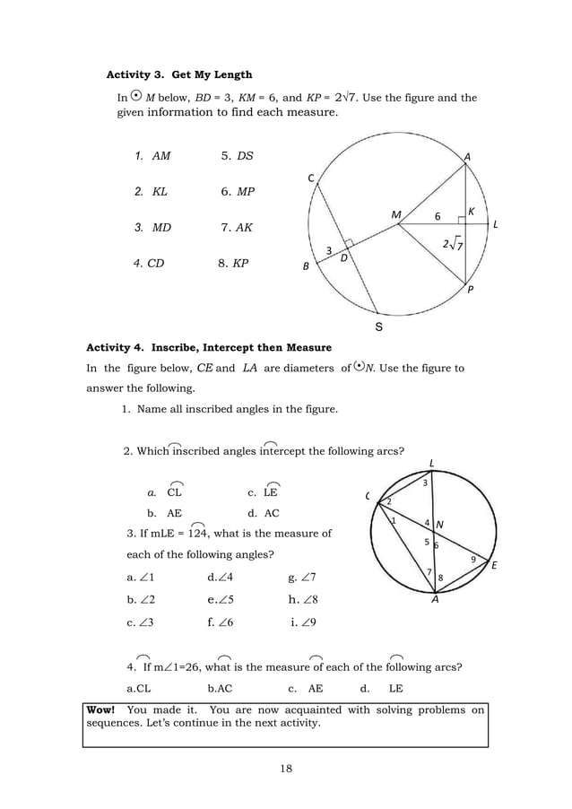 Math10 q2 mod2of8_chords,arcs,central angles and incribe angles of ...