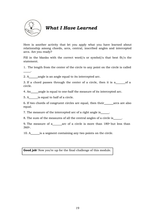 Math10 q2 mod2of8_chords,arcs,central angles and incribe angles of circles_v2 (1) | PDF