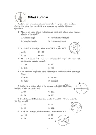 Math10 q2 mod2of8_chords,arcs,central angles and incribe angles of ...