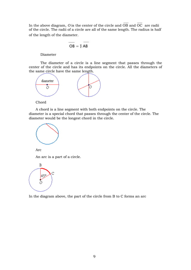 Math10 q2 mod2of8_chords,arcs,central angles and incribe angles of circles_v2 (1) | PDF