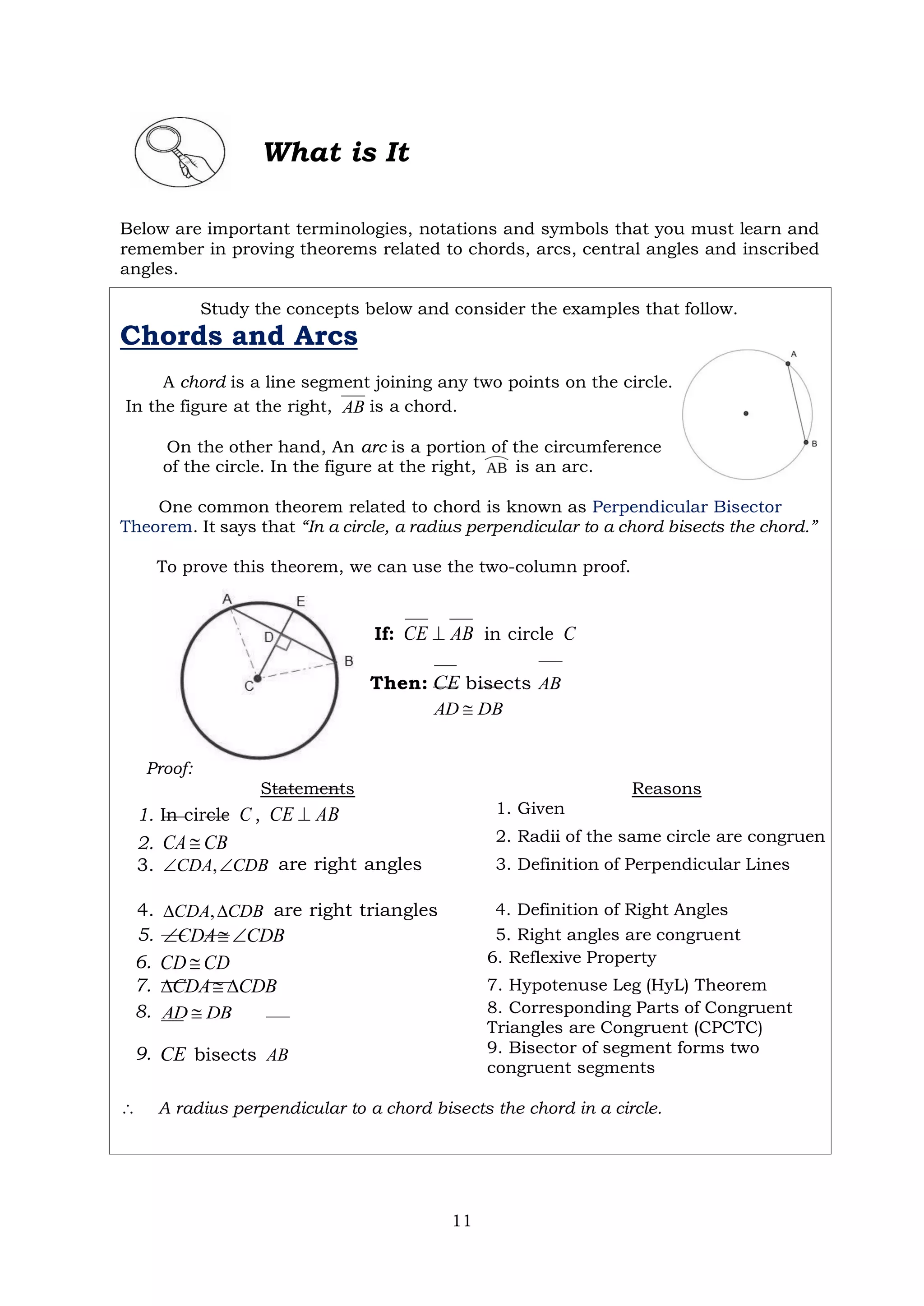 Math10 q2 mod3of8_theorems on chords, arcs, central angles and ...