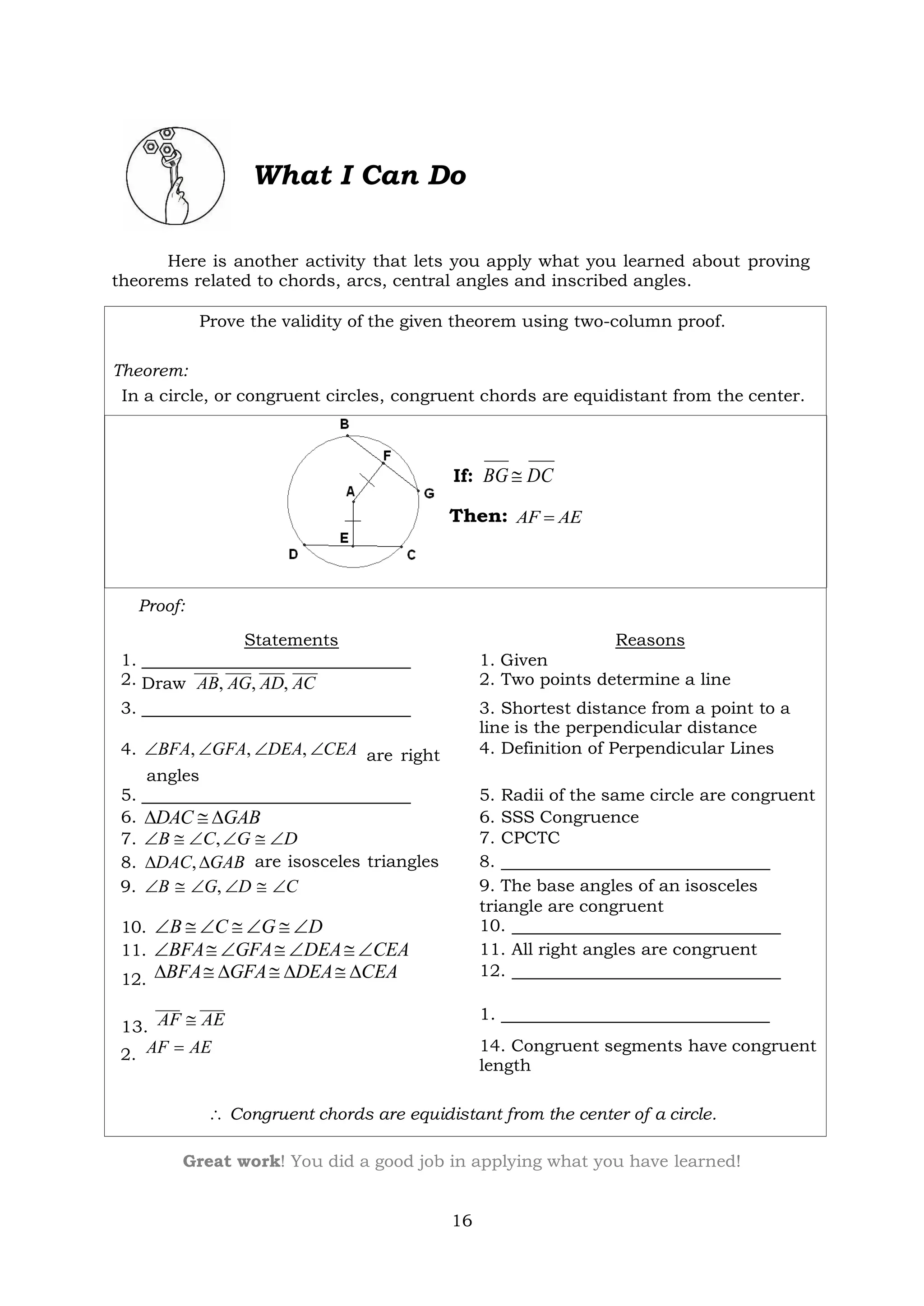Math10 q2 mod3of8_theorems on chords, arcs, central angles and ...