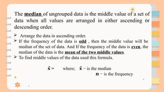 Math 10 Q4 - Week 1-2 - Measures of Central Tendency | PPTX