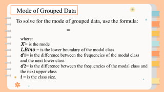 Math 10 Q4 - Week 1-2 - Measures of Central Tendency | PPTX