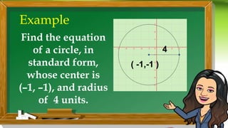 Equation of a Circle in standard and general form | PPTX