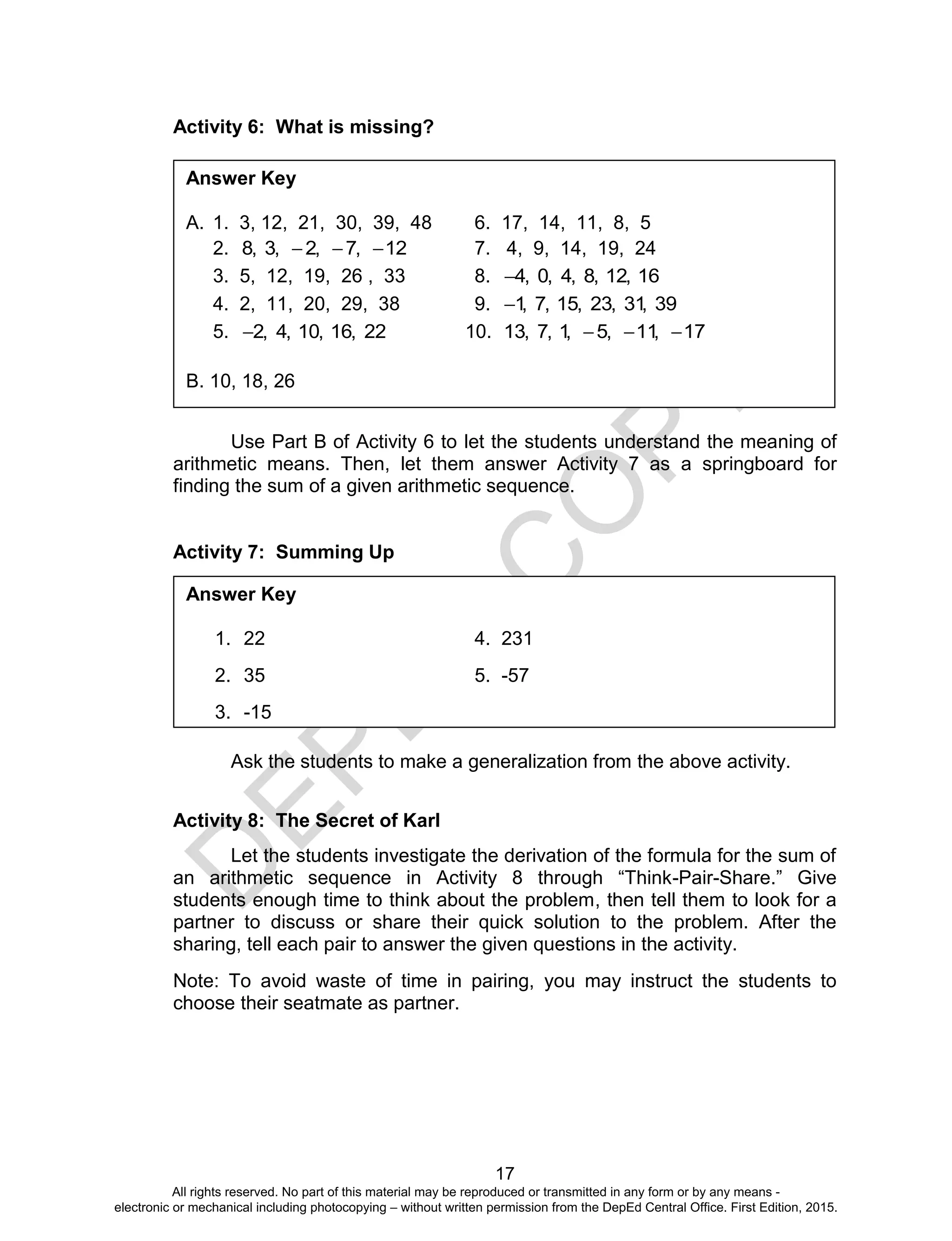 Math10 tg u1 | PDF