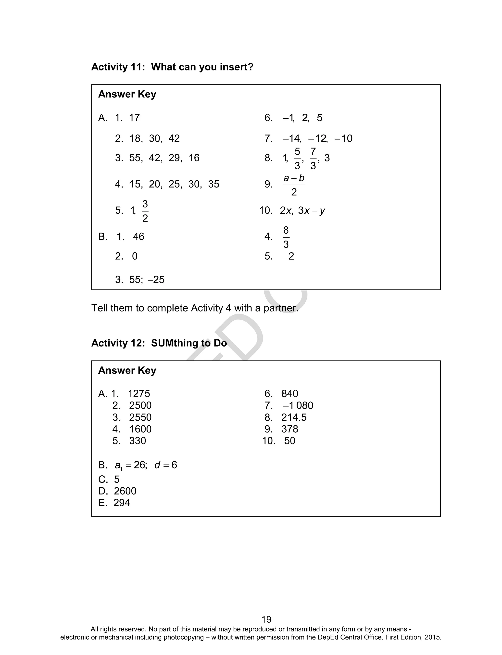 Math10 tg u1 | PDF