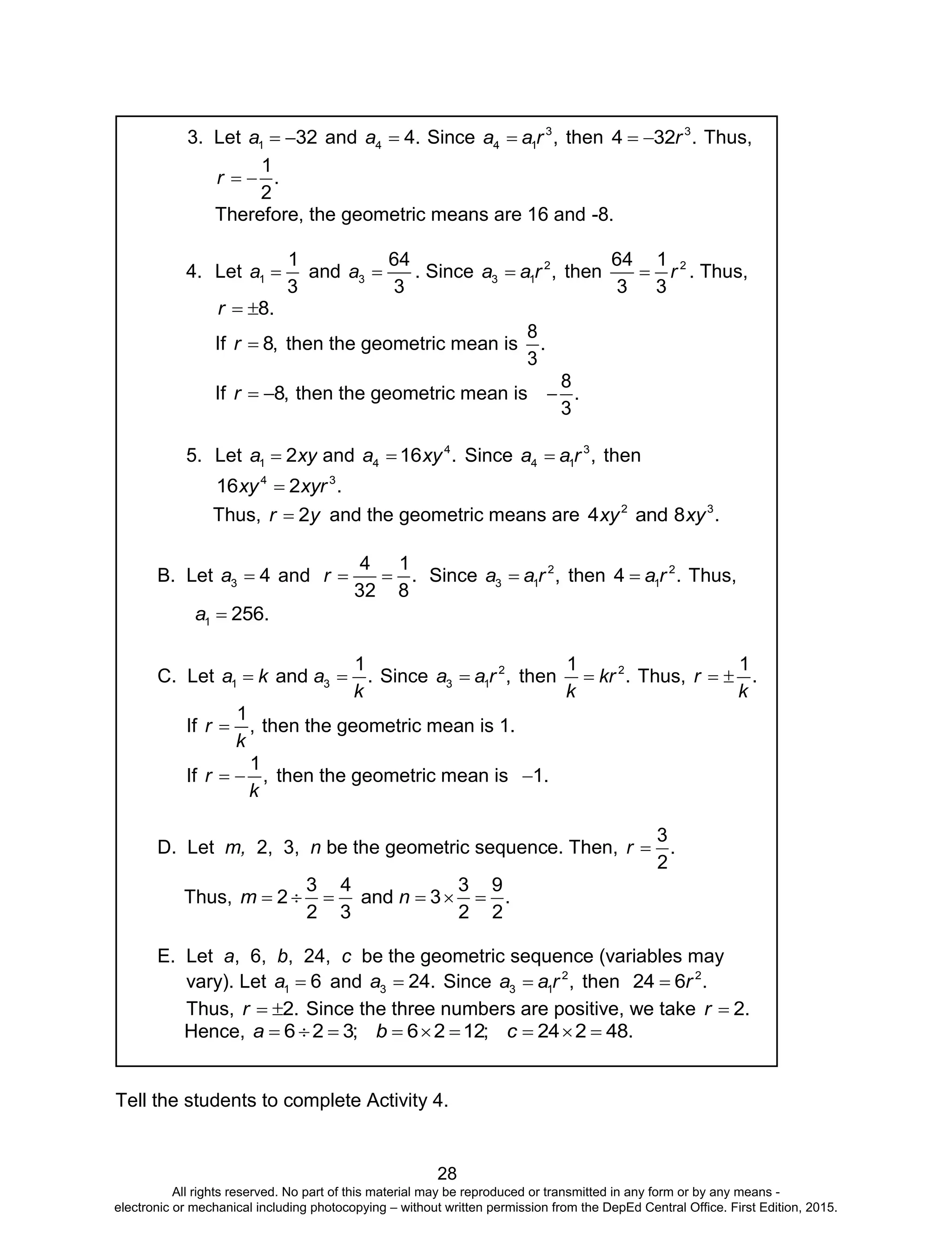 Math10 tg u1 | PDF
