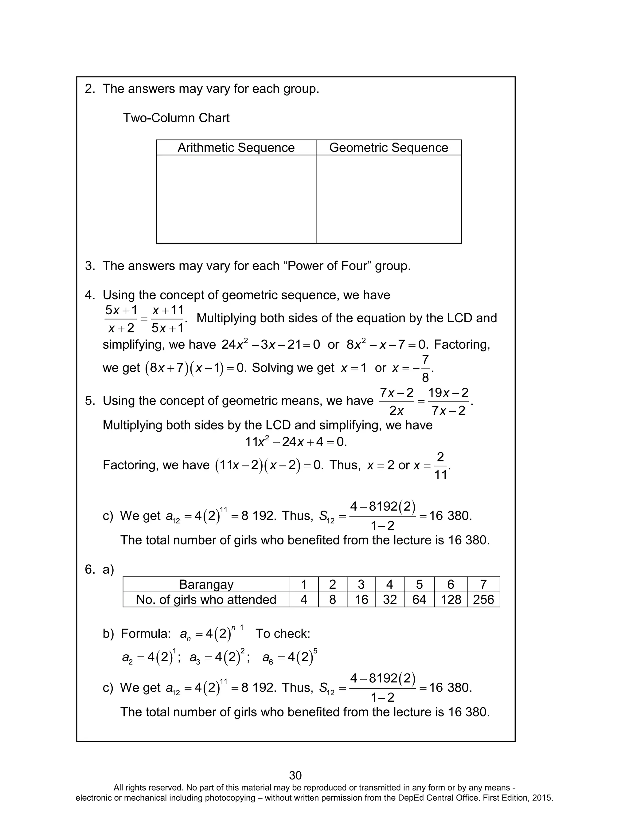Math10 tg u1 | PDF