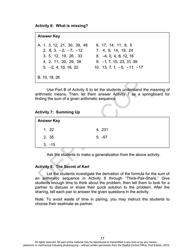 Math10 tg u1 | PDF
