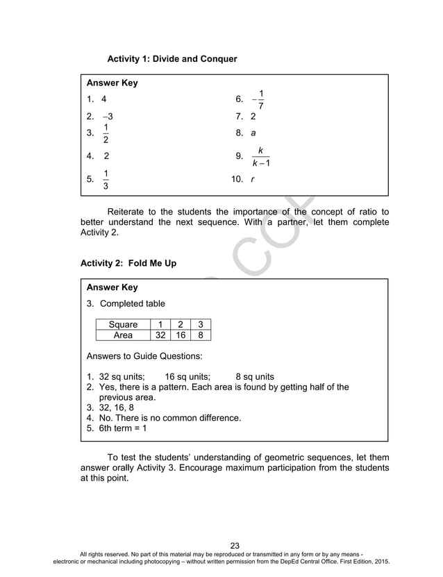 Math10 tg u1 | PDF