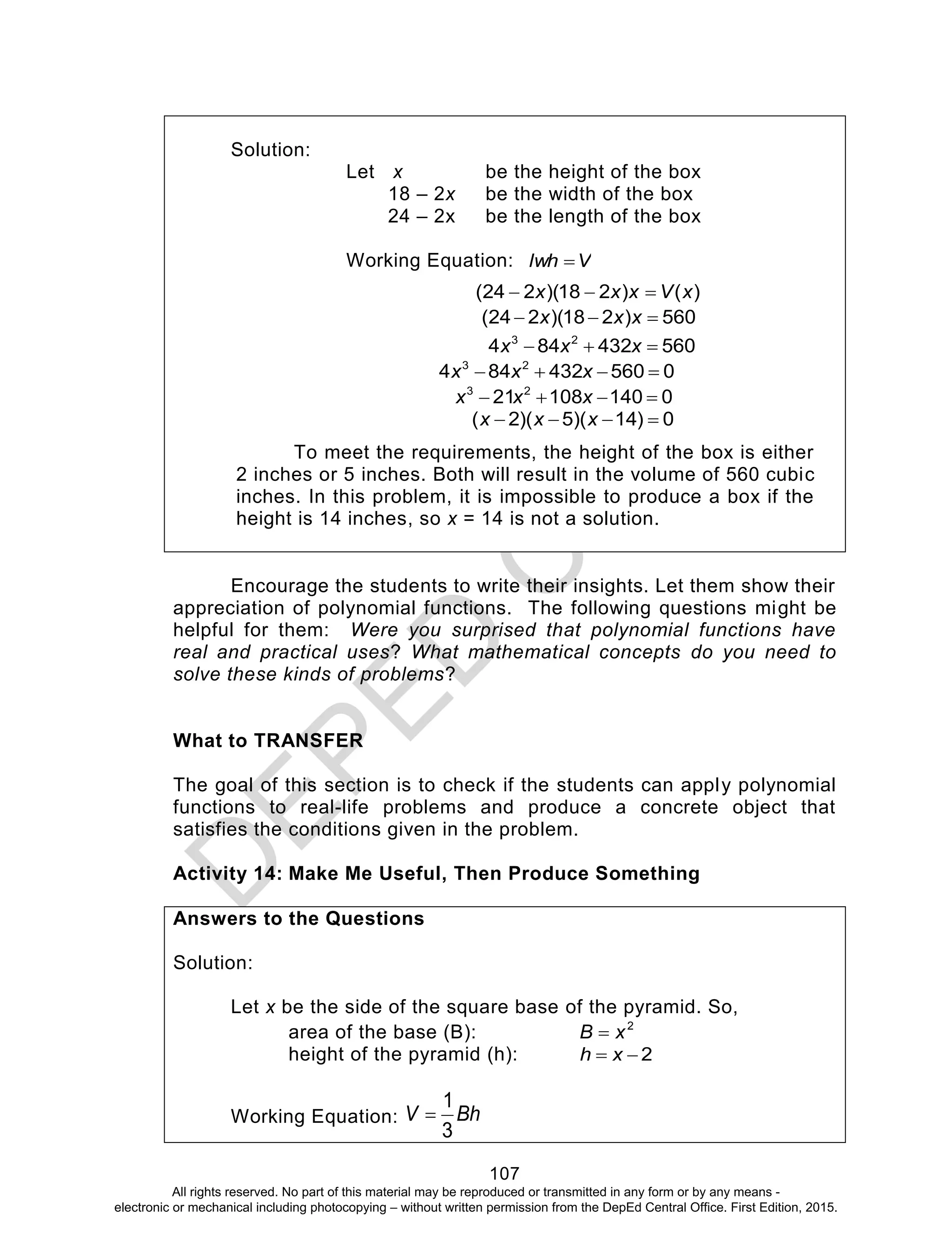Math10 tg u2 | PDF