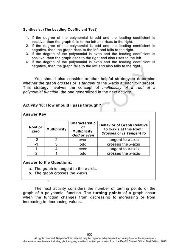 Math10 tg u2 | PDF