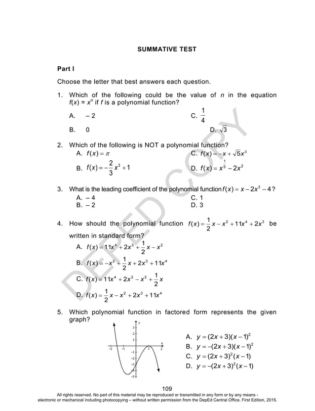 Math10 tg u2 | PDF