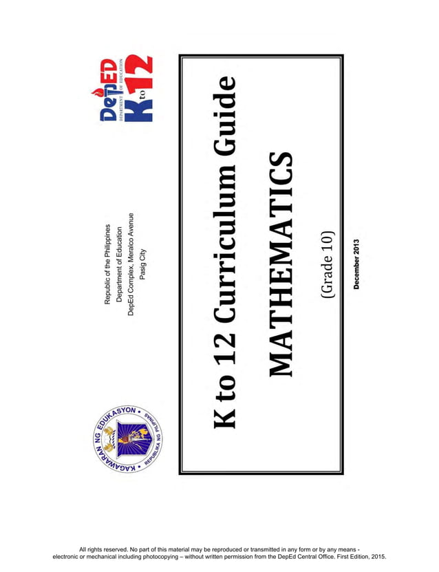 Math10 tg u2 | PDF