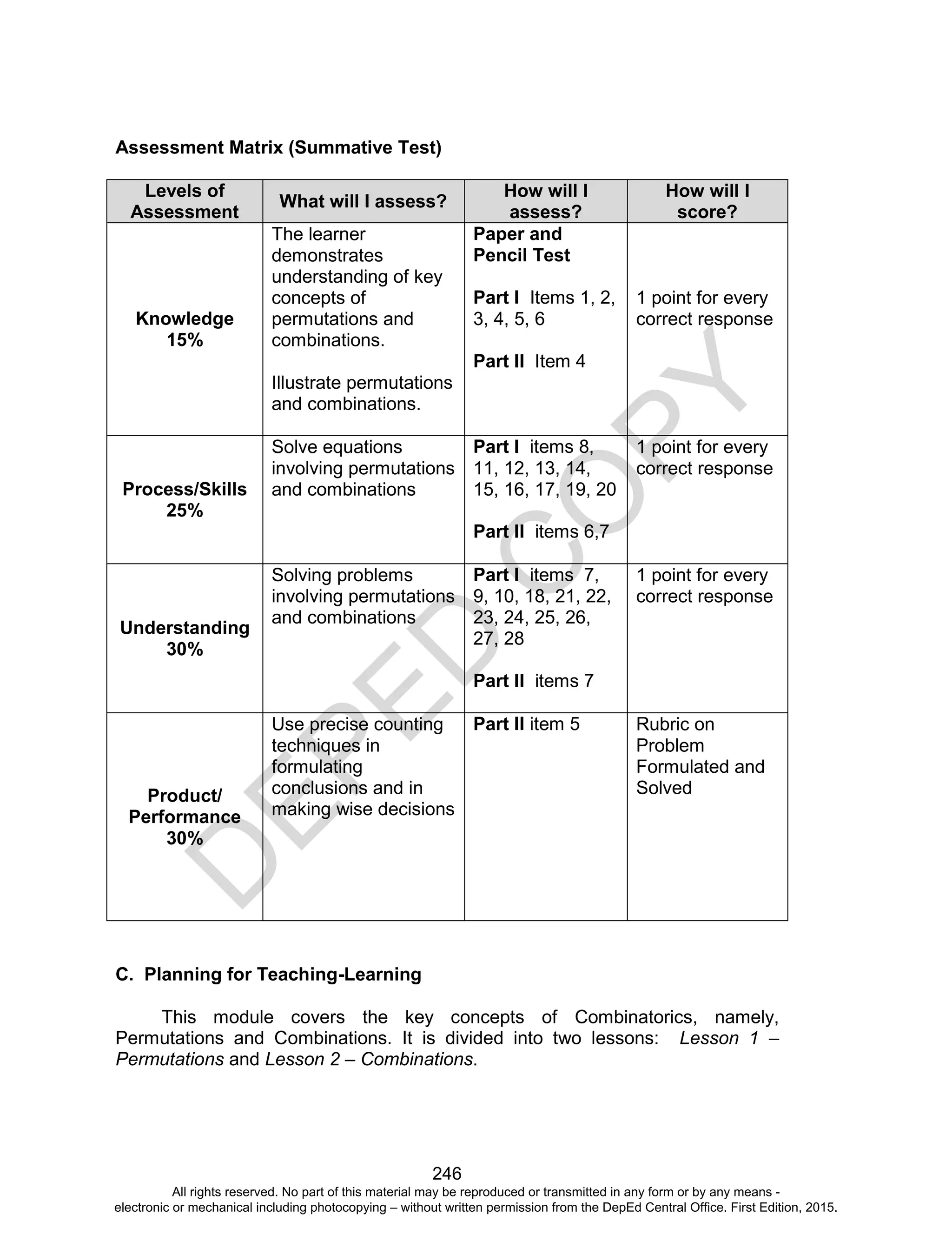 Math10 teaching guide unit 3 | PDF
