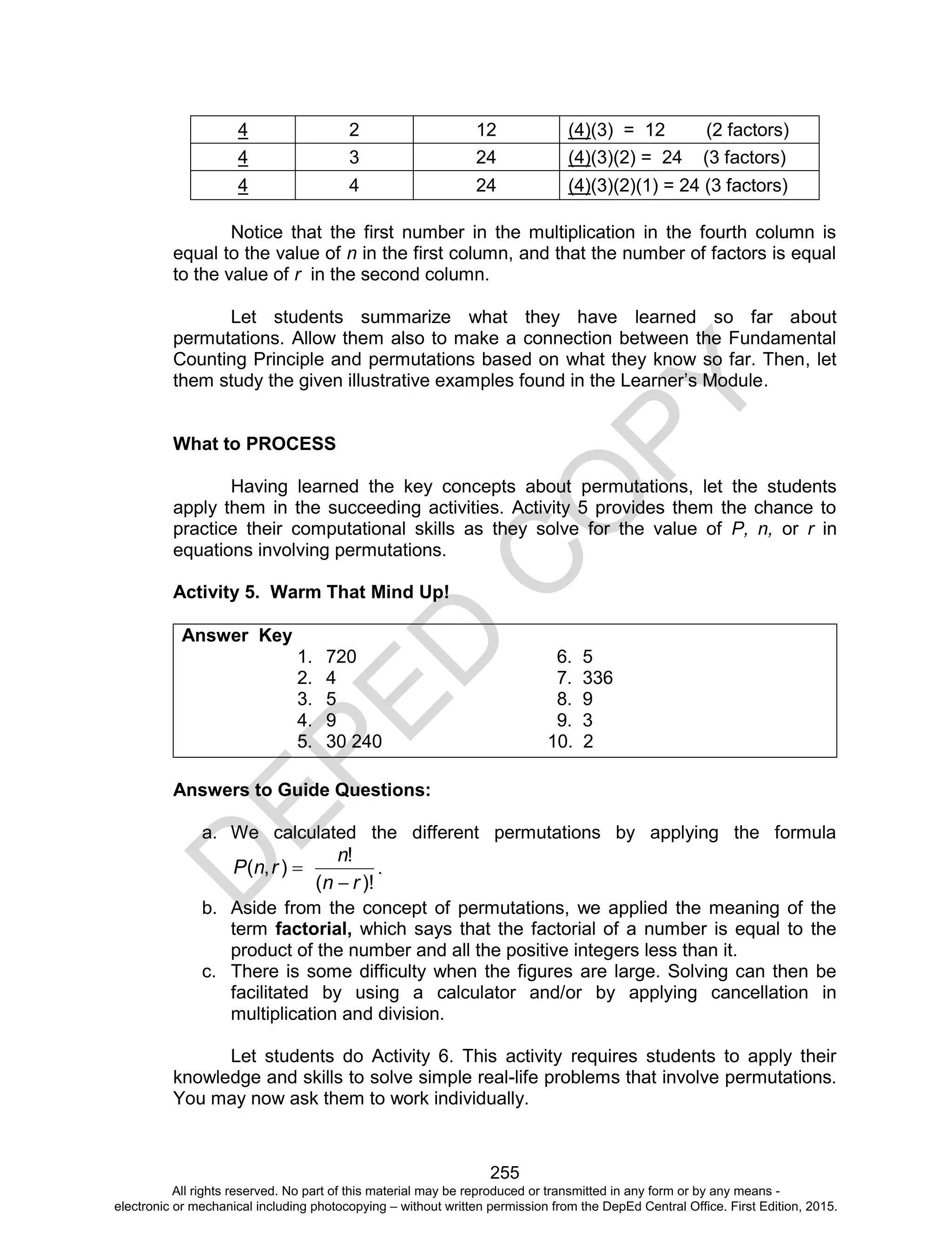Math10 teaching guide unit 3 | PDF